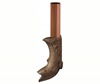 Fish Downspout Boots, Brass – Classic Gutter Systems